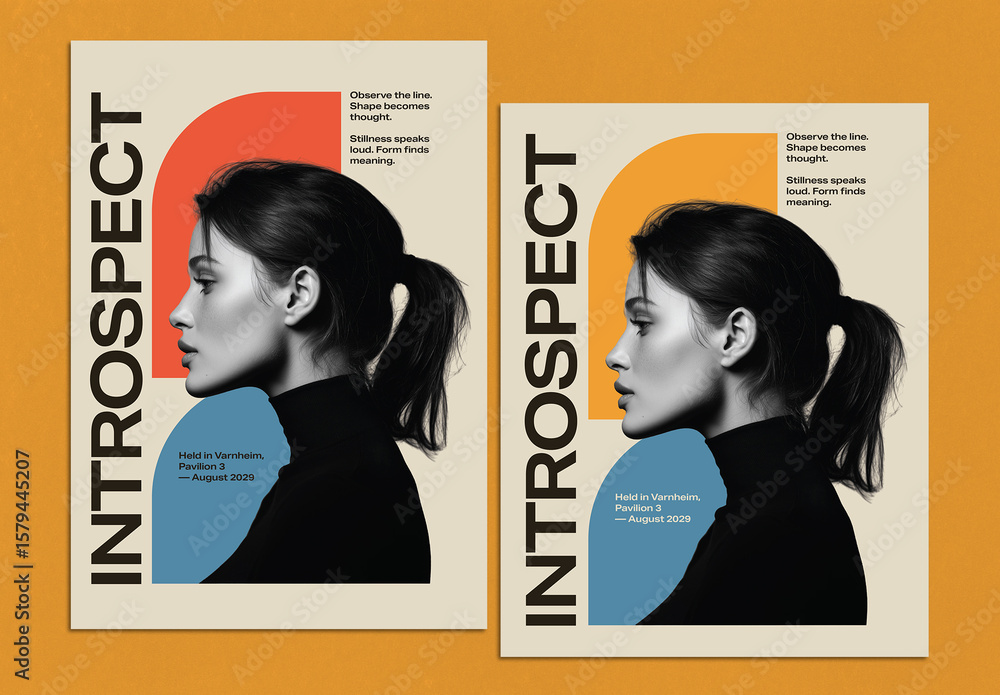 Creative Identity Event Swiss Poster Layout Stock Template | Adobe Stock