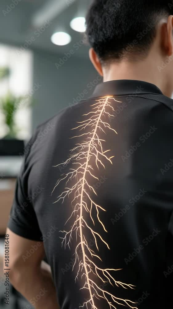 Backache sensation: lower stiffness, spinal throe, nerve pressure, disc ...