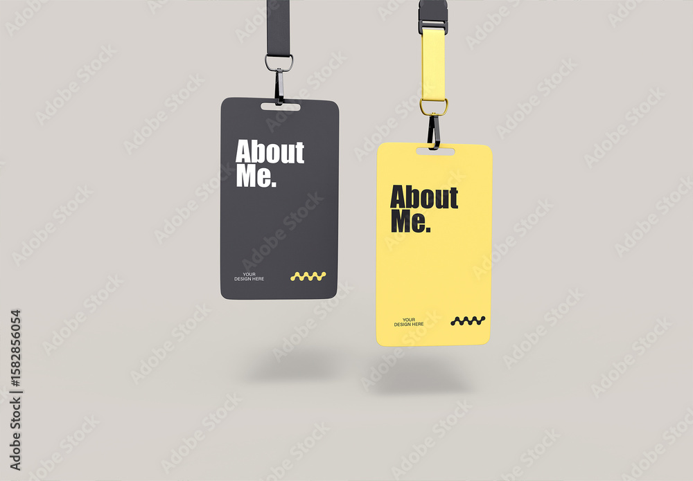 Hanging ID Card Mockup Stock Template | Adobe Stock