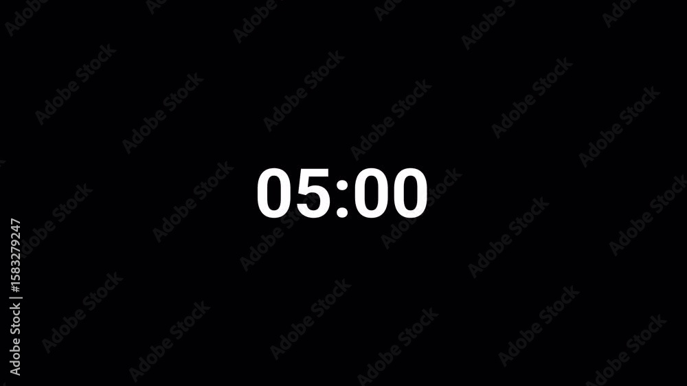 Ten seconds countdown timer animation with seconds and milliseconds on ...
