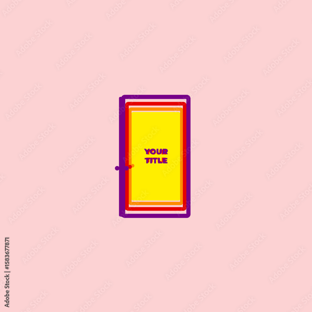 LGTBI Pride Doors Loop Title Animation for Square Posts Stock Template ...