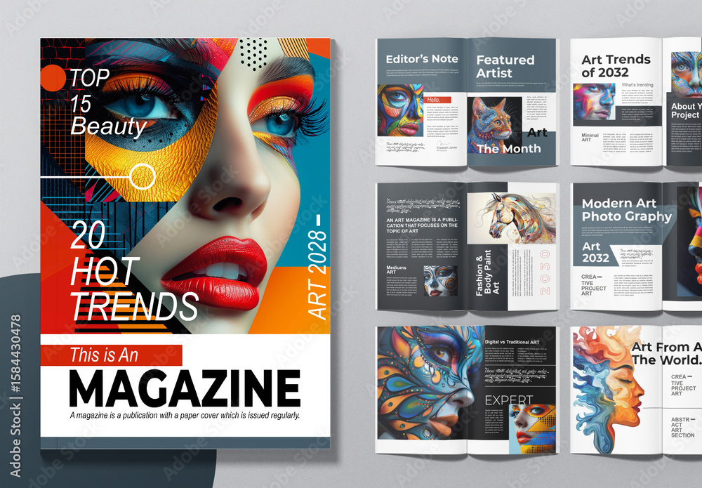 Creative Art Magazine Template Stock Template | Adobe Stock