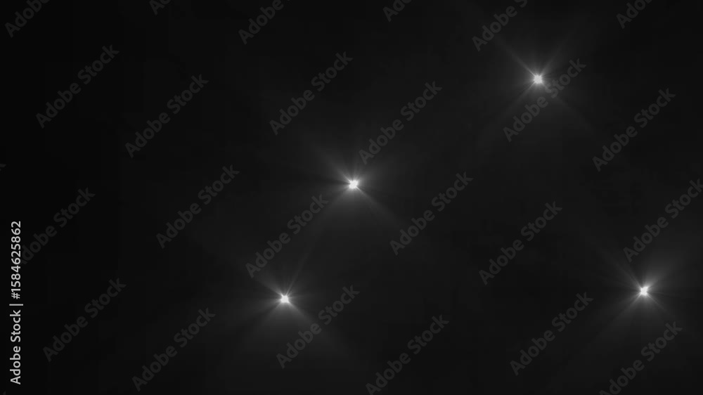 Camera flashes light flares overlay on black background. Concept of ...