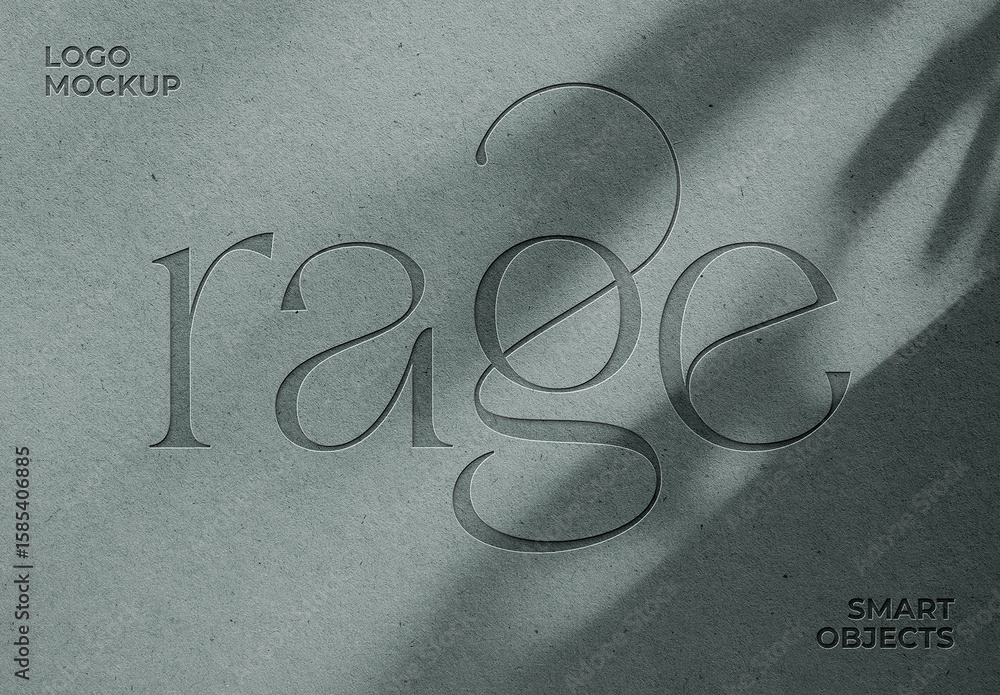 Debossed Text & Logo Mockup Stock Template | Adobe Stock