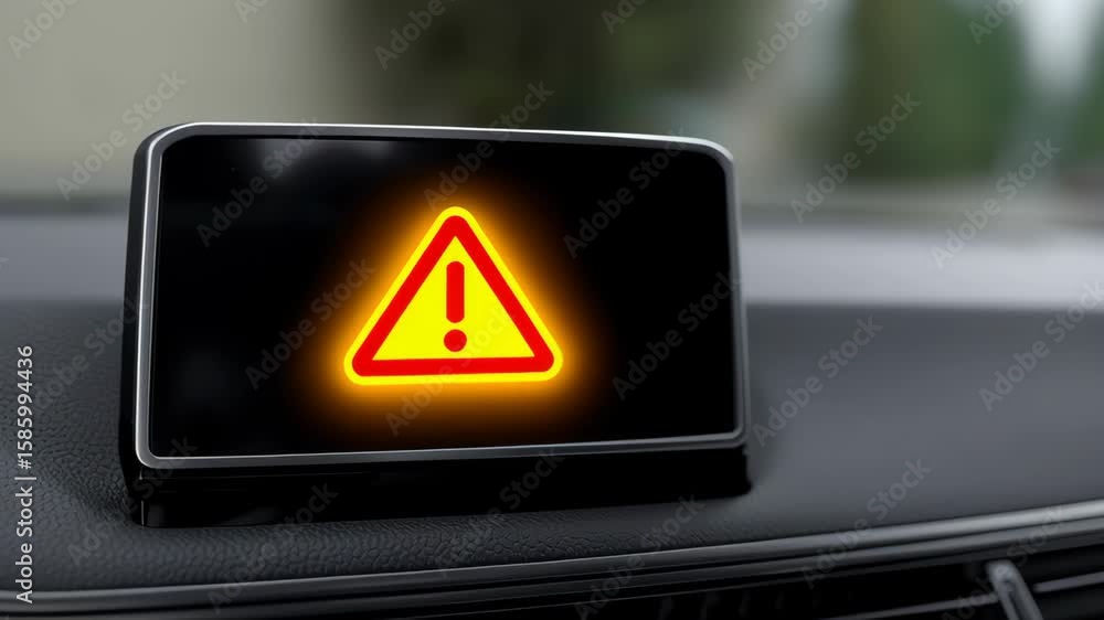 Warning Light on Car Dashboard Urgent Alert Symbol for Vehicle Safety ...