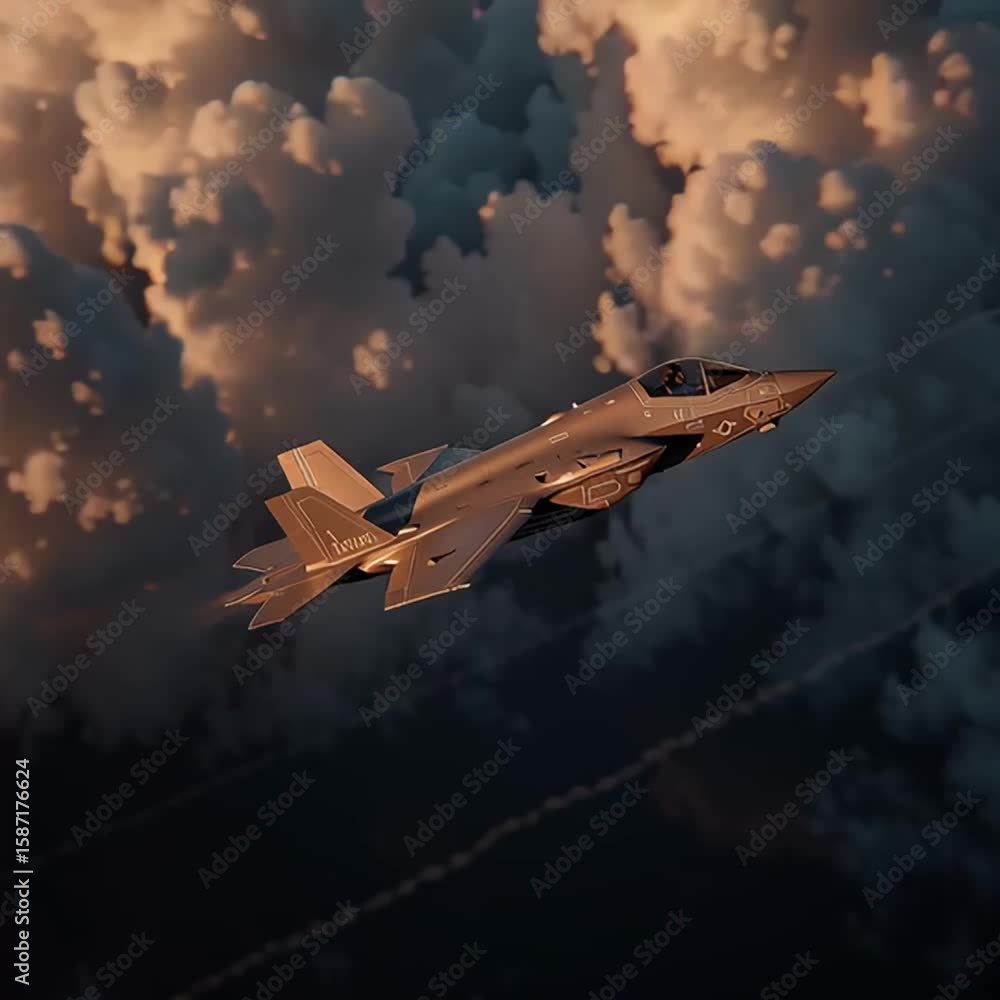 F-35 Stealth Fighter Jet Launching a Missile - Realistic 3D Animation ...