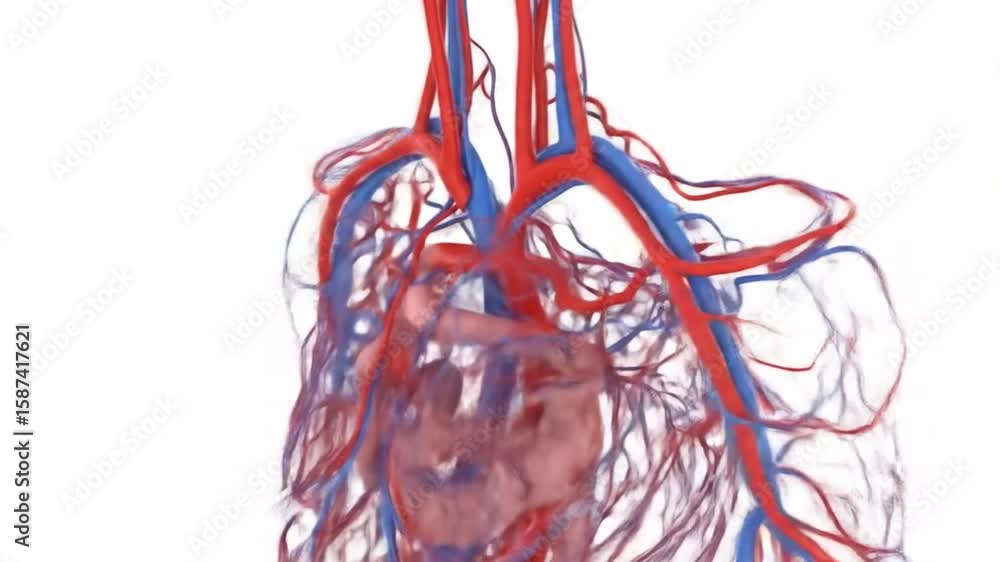 Animated Human Circulatory System: Arteries, Veins, Heart, and Vessels ...
