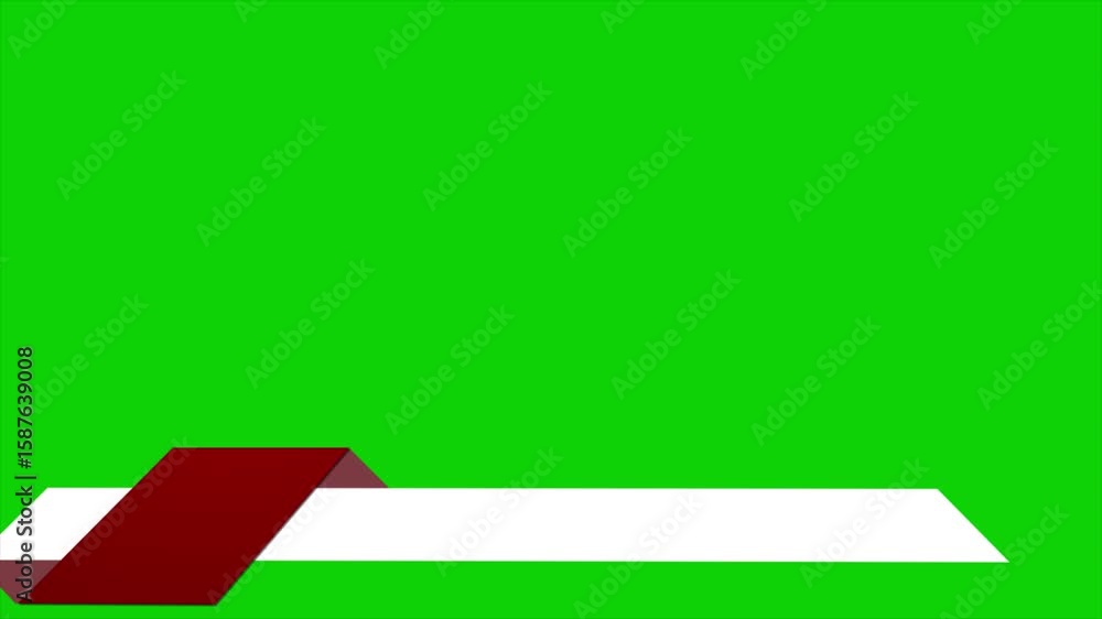 Lower Third Ribbon Title Animation – Clean Minimal Name Tag Bar, Red ...