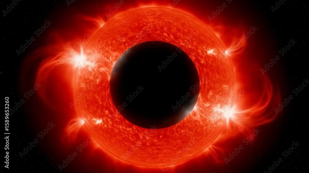 Planet Transiting Red Giant Star - A dramatic visualization of a planet ...