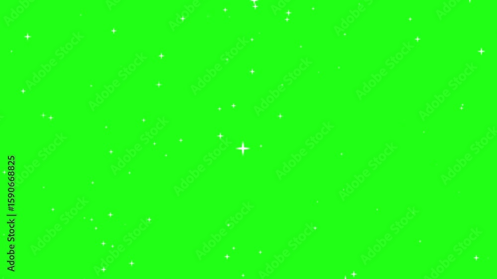 shiny glowing stars, fairy twinkle stars on green screen, Glitter ...