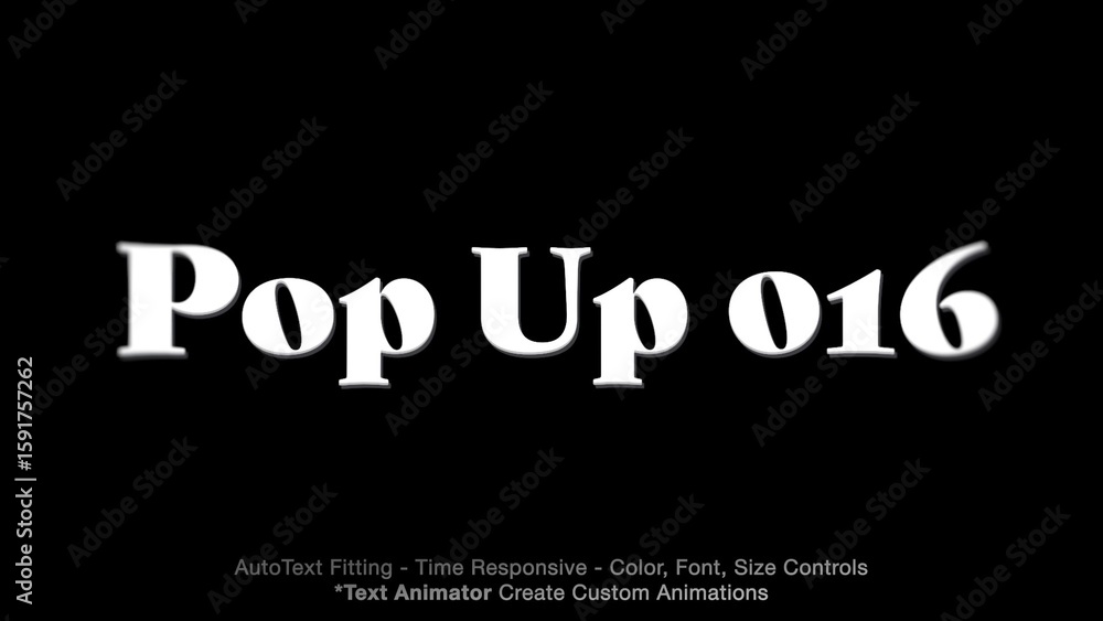 Pop Up Text Overlay (16) Editable Animation, Color & Font | Easy ...