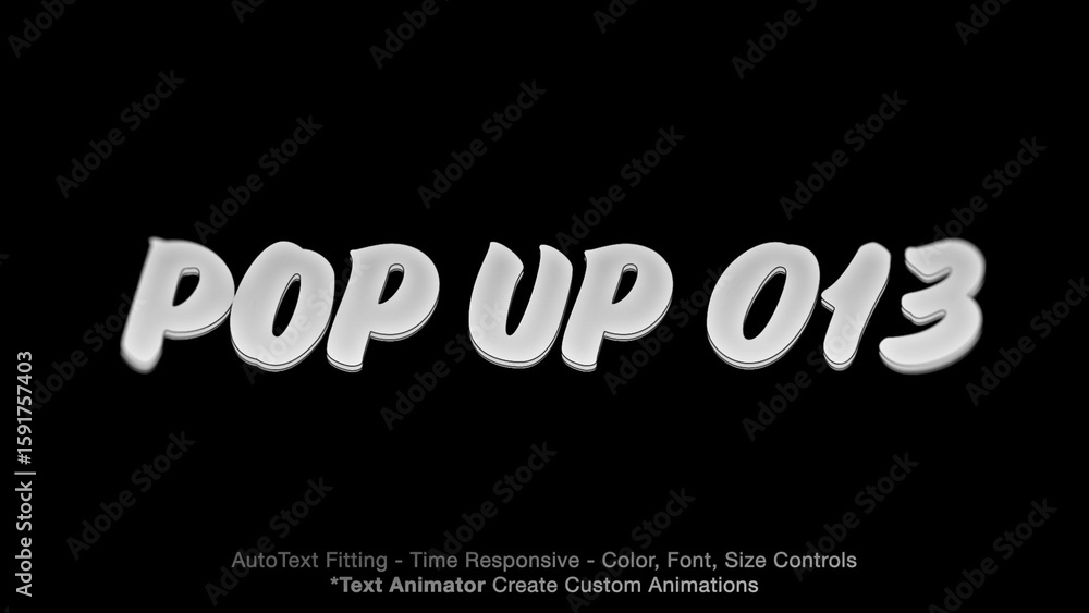 Modelo de Pop Up Text Overlay (13) Editable Animation, Color & Font ...