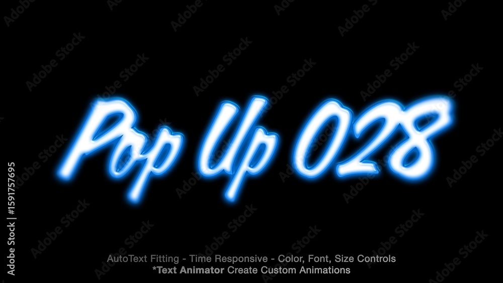 Pop Up Text Overlay (28) Editable Animation, Color & Font | Easy ...