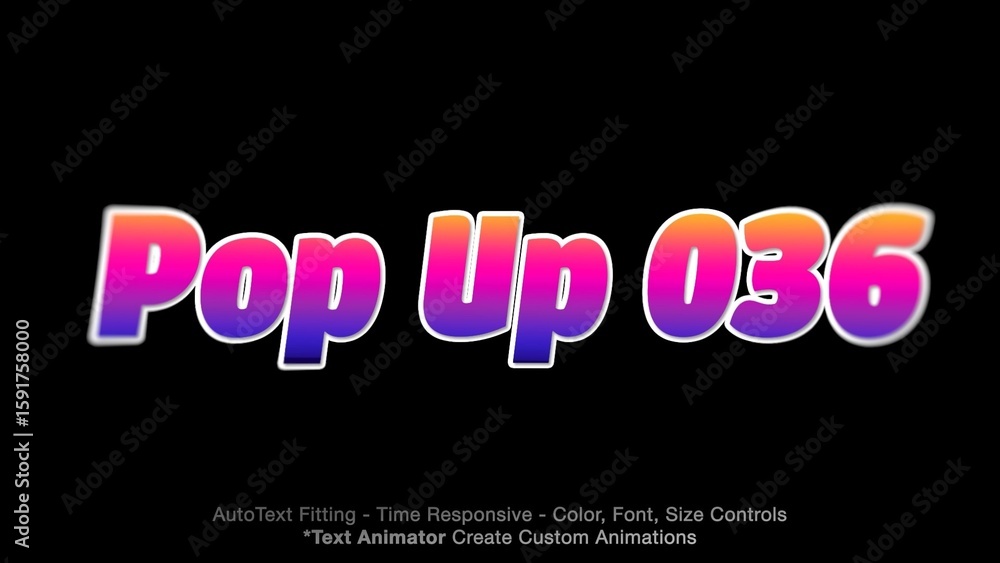 Pop Up Text Overlay (36) Editable Animation, Color & Font | Easy ...