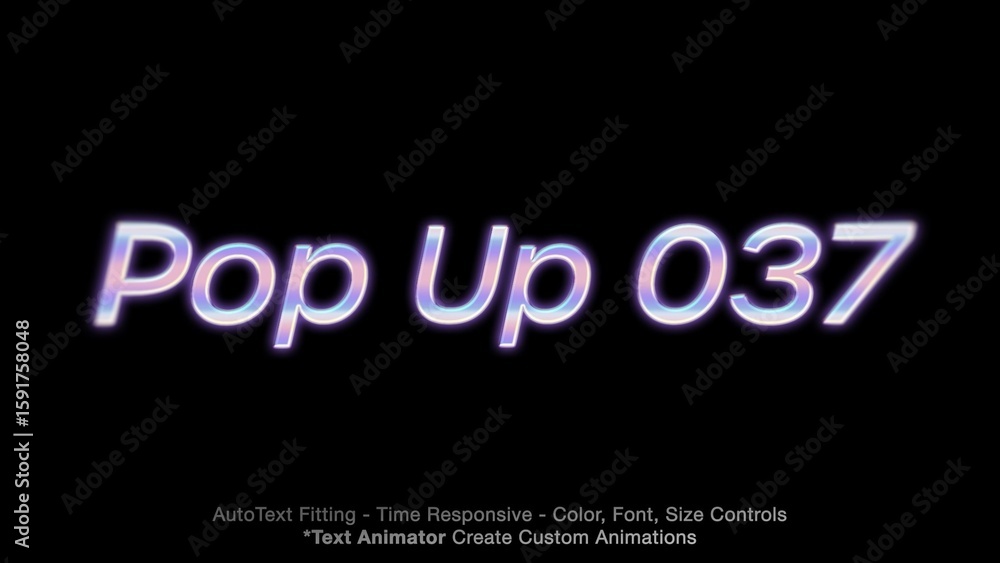 Pop Up Text Overlay (37) Editable Animation, Color & Font | Easy ...