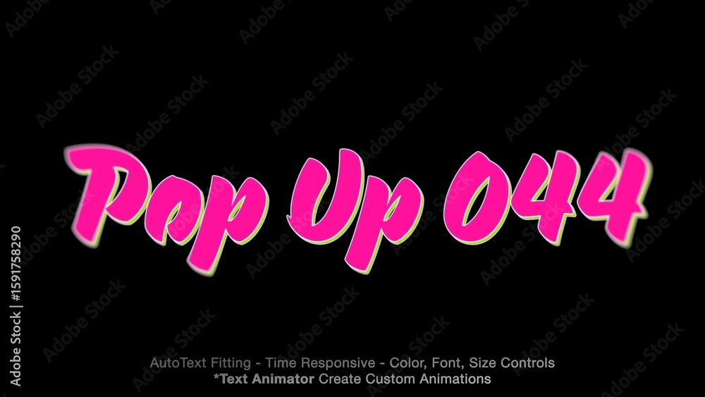 Pop Up Text Overlay (44) Editable Animation, Color & Font | Easy ...