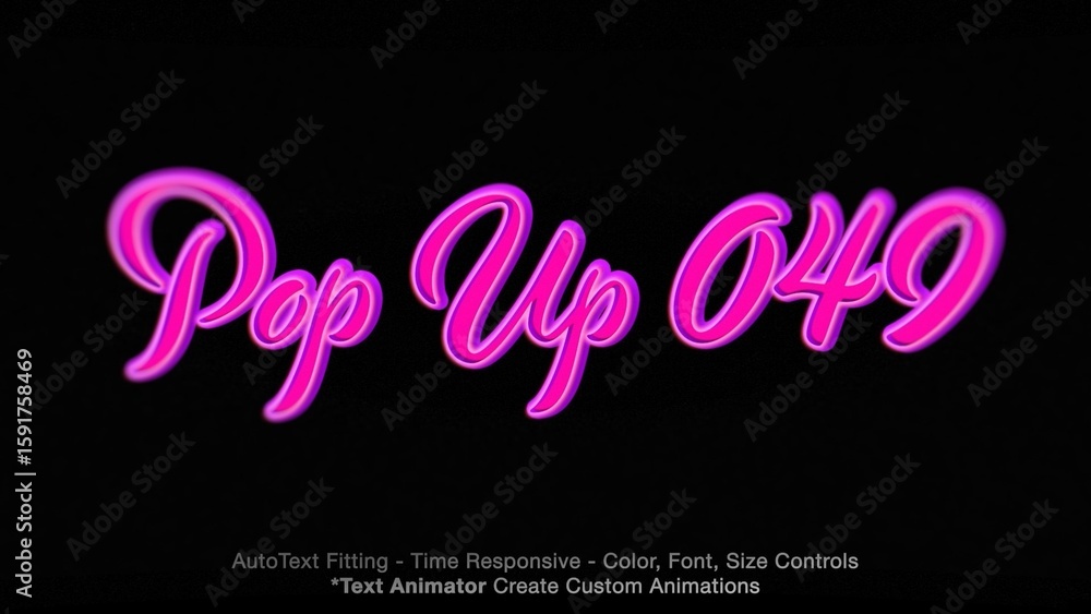 Pop Up Text Overlay (49) Editable Animation, Color & Font | Easy ...