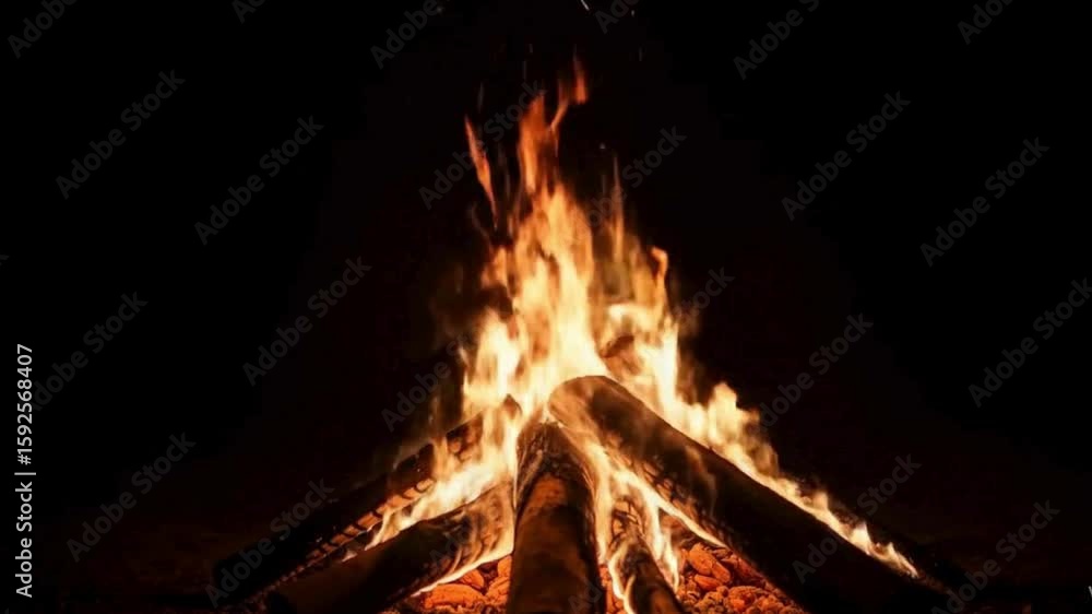 Video „Realistic Fire Burning on Lakadi Wood | Traditional Indian Wood ...