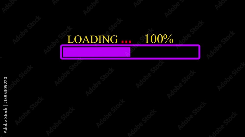 Art Loading 100% Screen, loading screen for games, black screen ...