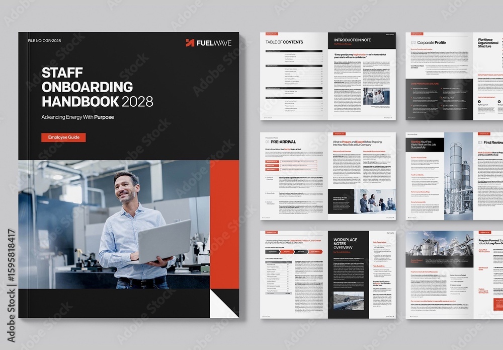 Employee Onboarding Manual Template, Staff Handbook & Welcome Guide ...