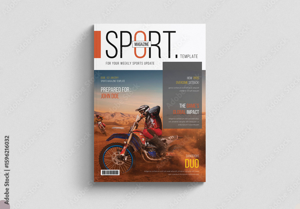 Magazine Cover Design Layout Stock Template | Adobe Stock