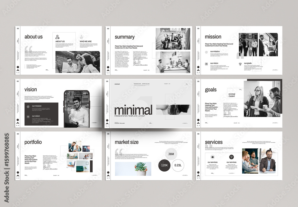 Minimal Presentation Template Stock Template | Adobe Stock