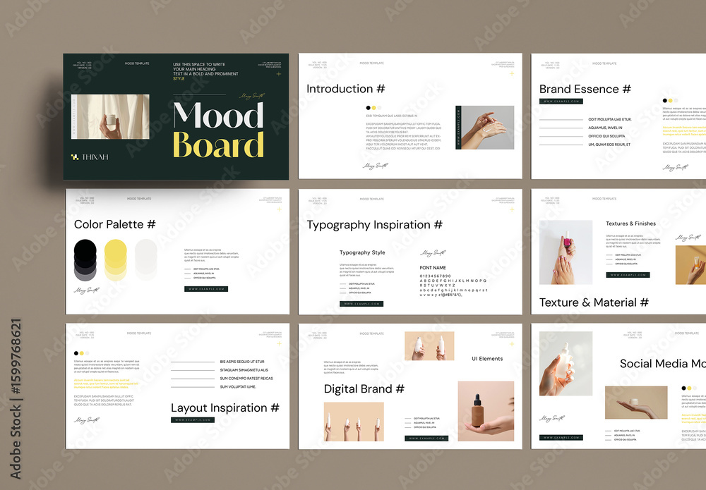 Mood Board Presentation Template Stock Template | Adobe Stock