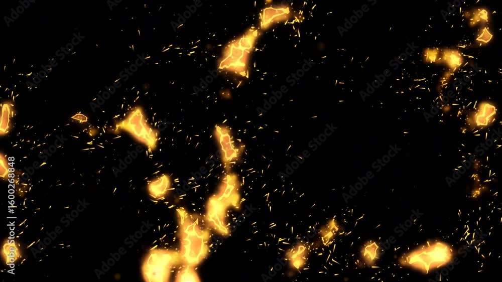 A fire transition creates a dynamic effect where one scene transforms ...