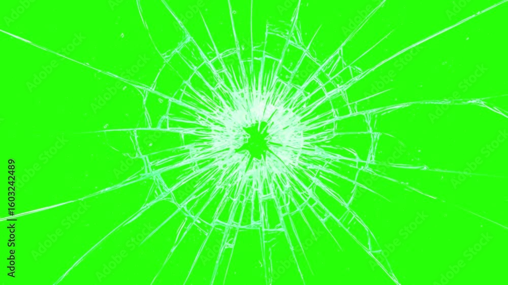 Glass broken animated green screen video, 3D Animation, Glass ...
