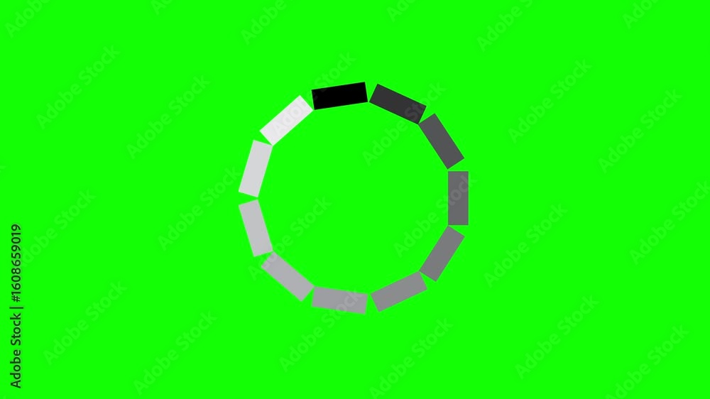 Circular Loading Icon Animated Green Background. Loading Bar Circle 4k Video. Circular Loading ...