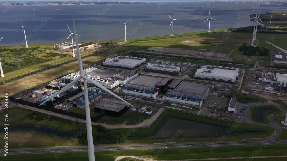 Coastal industrial complex of Large scale data center in the Eemshaven ...