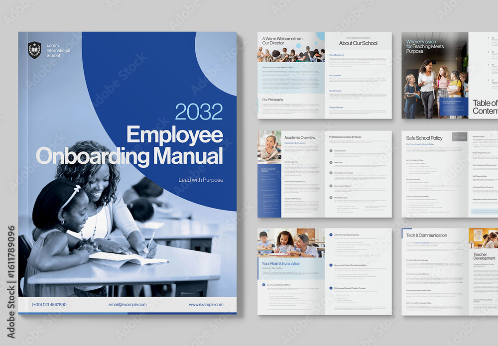 Employee Onboarding Handbook Brochure Template Stock Template | Adobe Stock