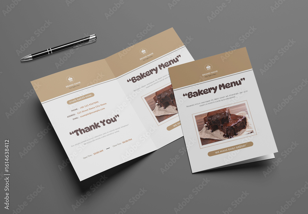 Bakery Menu Template Layout Stock Template | Adobe Stock