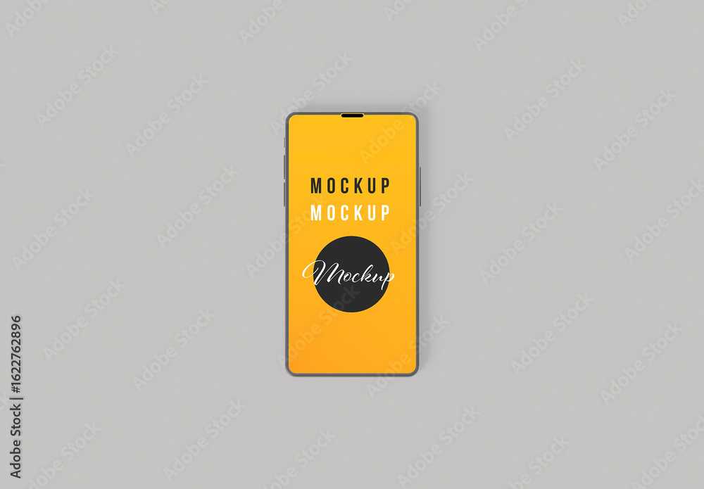 Isolated Front View Phone Mockup Stock Template | Adobe Stock
