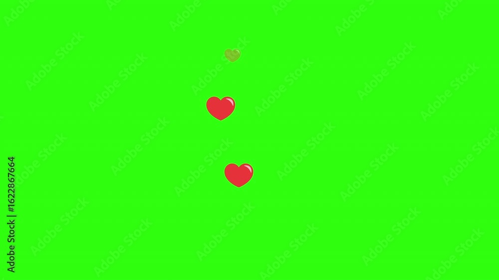 Red heart flying, social media emoji, love react, red love heart emoji ...