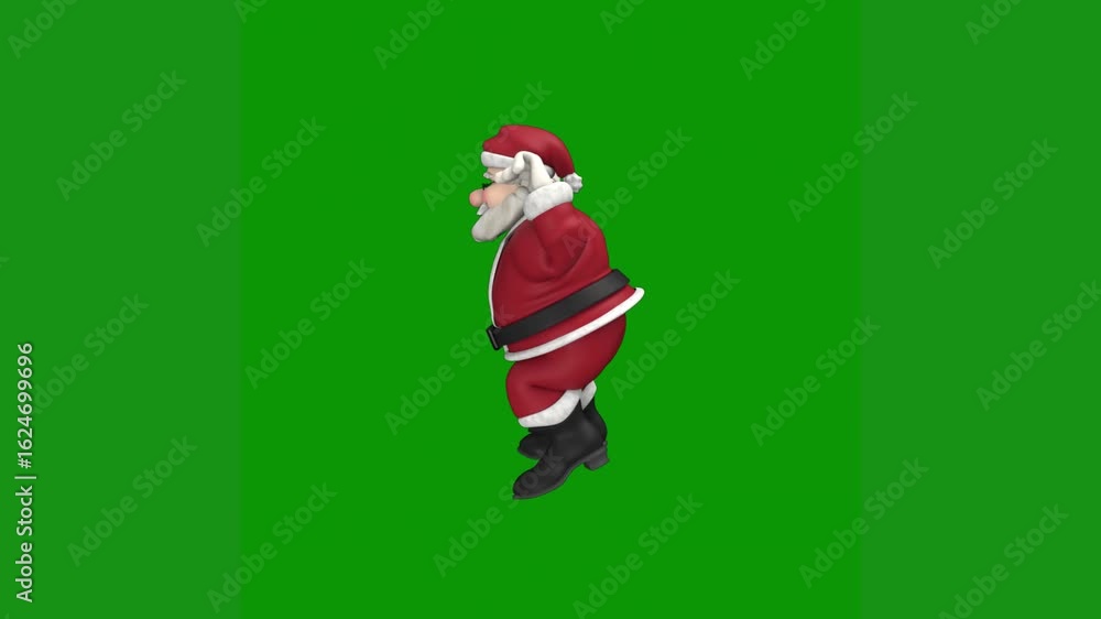 green screen santa clause claus background running dancing animated ...