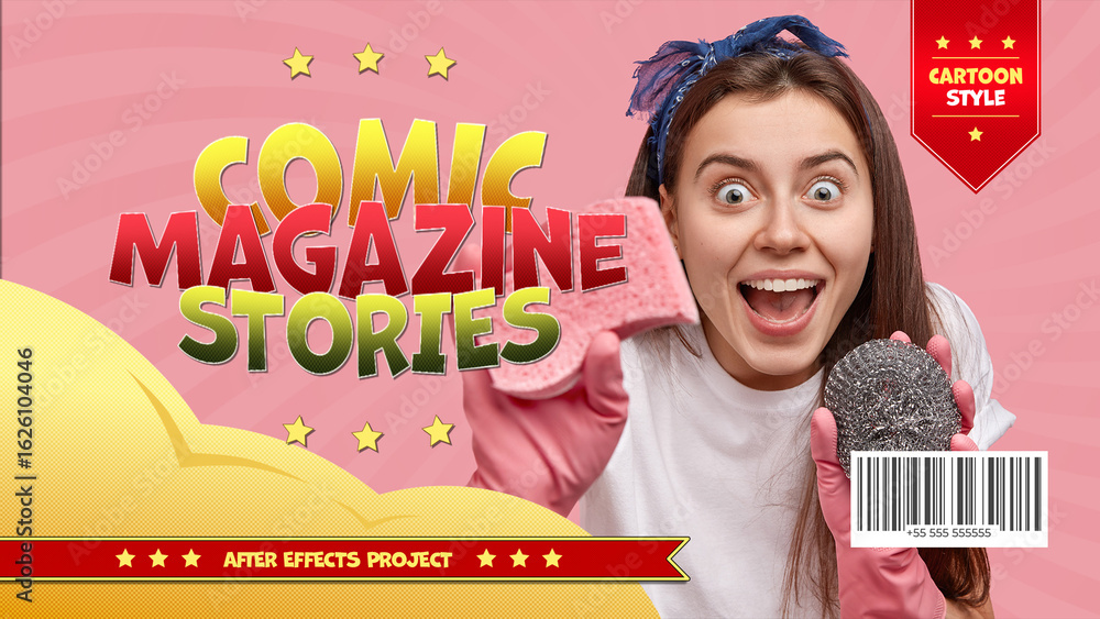 Comic Magazine Stories Stock Template | Adobe Stock