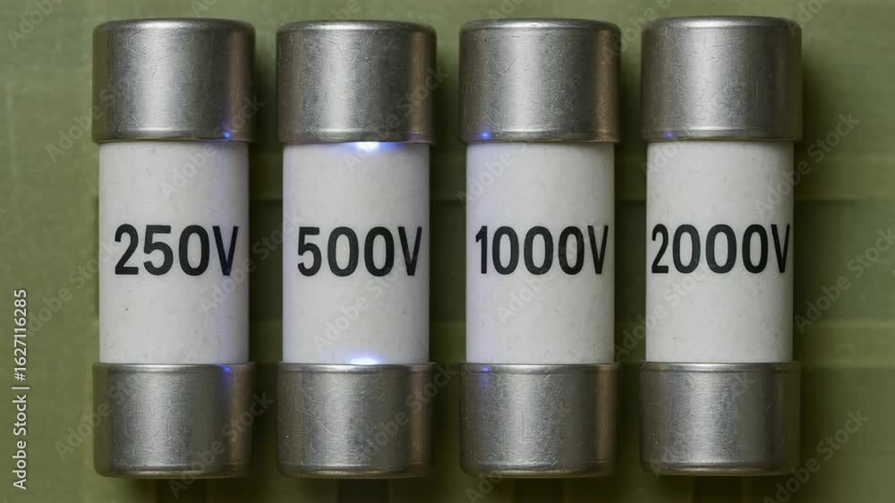 Electrical fuse components with various voltage ratings for energy ...
