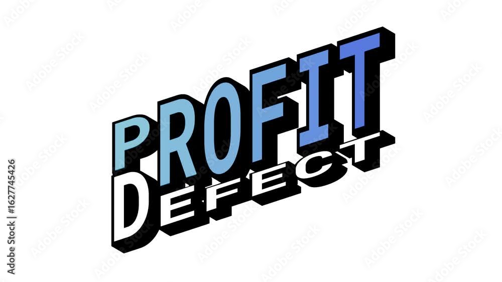 PROFIT vs DEFECT, 3D Text Animation in Isometric View with Opposite ...