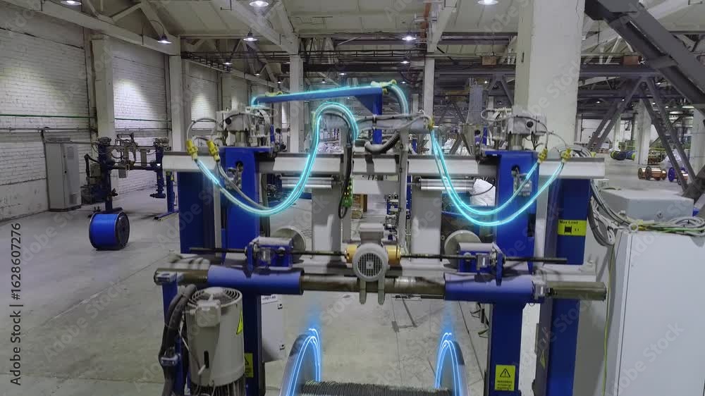Power cable manufacturing plant. Manufacturing process of cables and ...