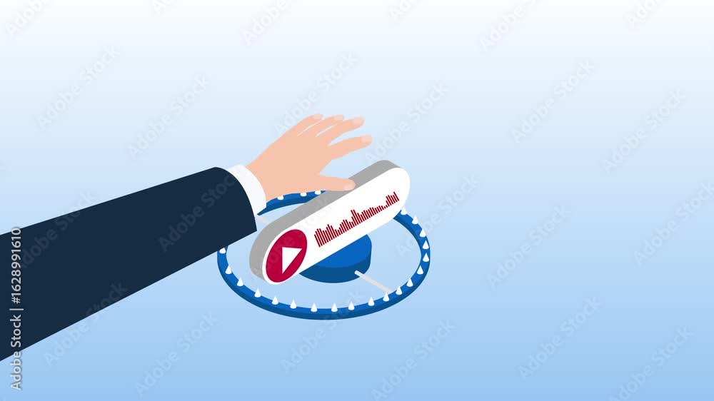 Video Playback and Sound Control 3d animation cartoon Stock Video ...