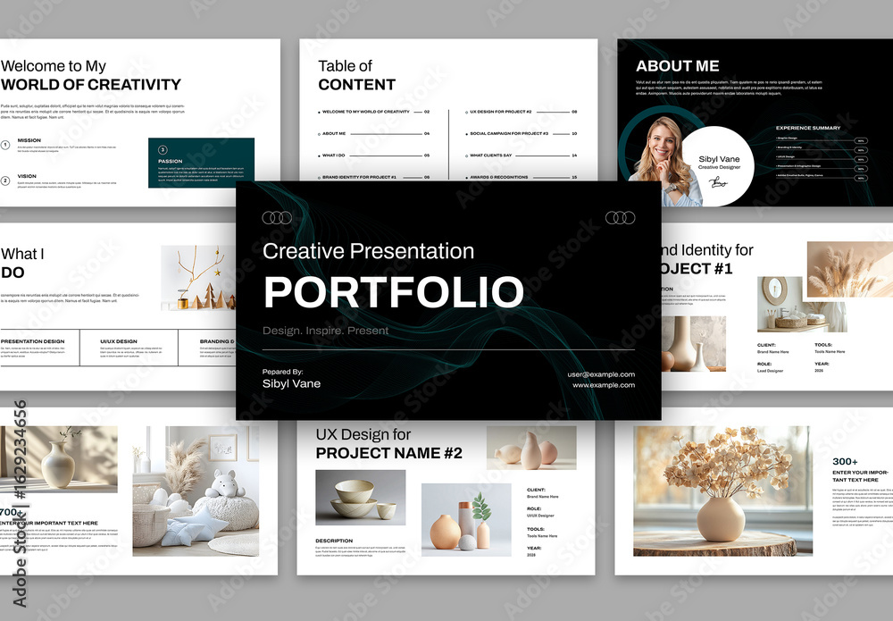 Portfolio Presentation Layout Stock Template | Adobe Stock