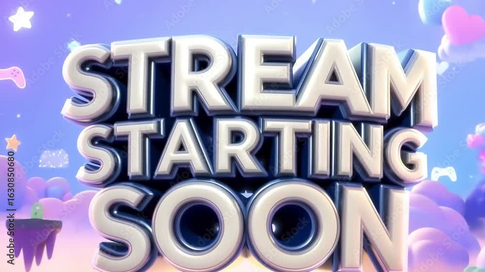 Stream Starting Soon Visual: A captivating digital visual announces the ...