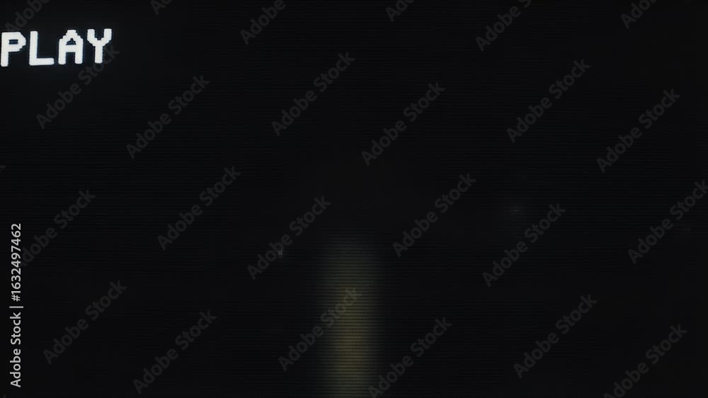 Classic VHS Play Screen with Retro Static Noise and Analog Video ...