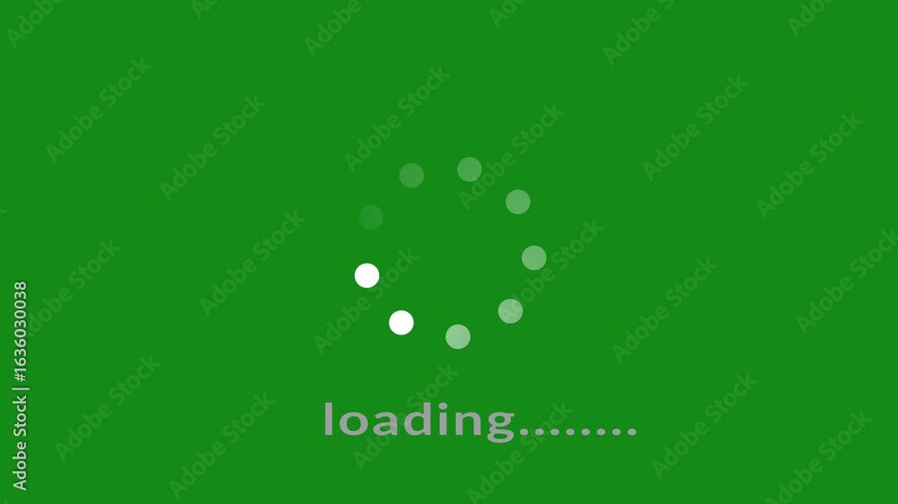 Simple Circular loading bar animation green screen, Hang Screen Stuck ...