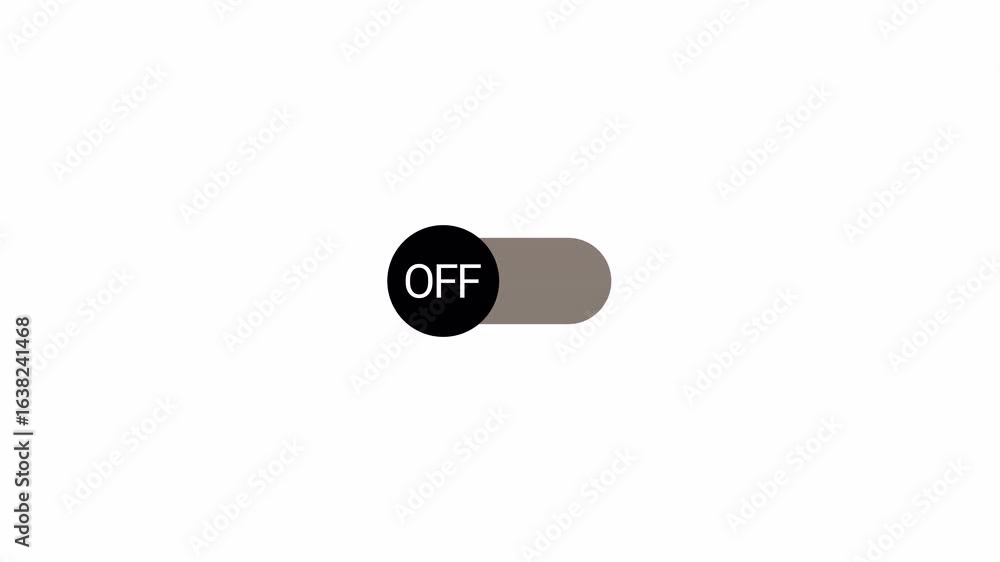 Animated switch on off button on Phone and Tablets Screens. Mobile ...