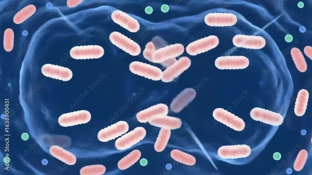 Microscopic 3D animation of bacteria infecting a host cell. Scientific ...