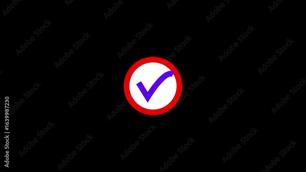 Check mark sign animation. Positive tick mark icon, Check Circle ...