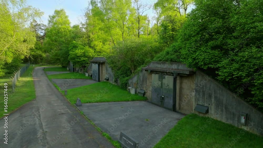 Multiple old historic ammunition bunkers used by NATO hidden in the ...