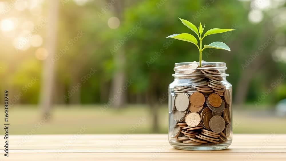 Invest tax inflation interest. Jar Coin Plant Growth Investment Saving ...